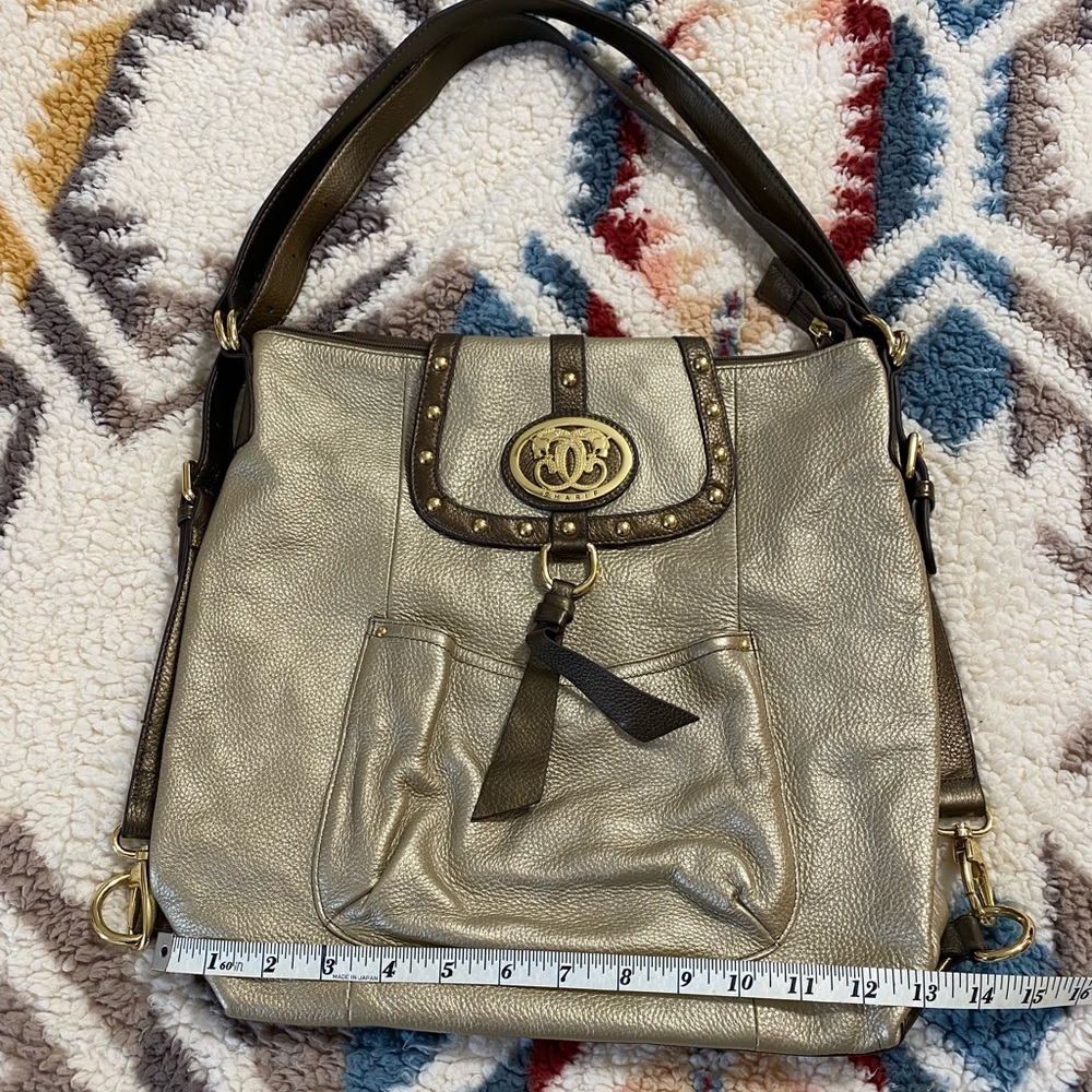 Sharif Gold And Bronze Convertible Shoulder Bag/Backp… - Gem